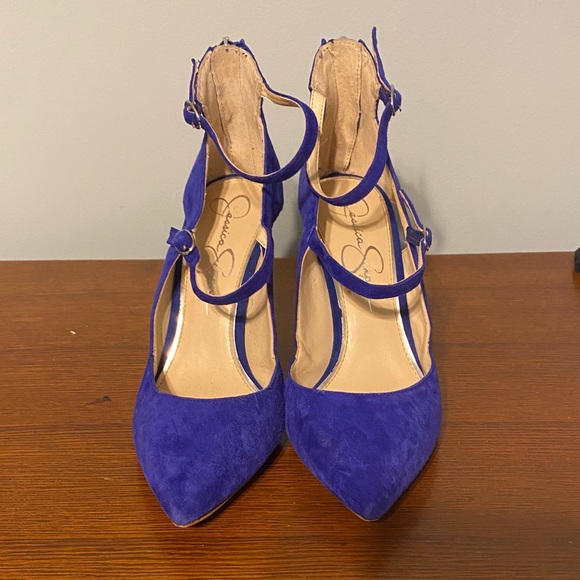 Jessica Simpson | Shoes | Jessica Simpson Royal Blue Suede Heels | Poshmark